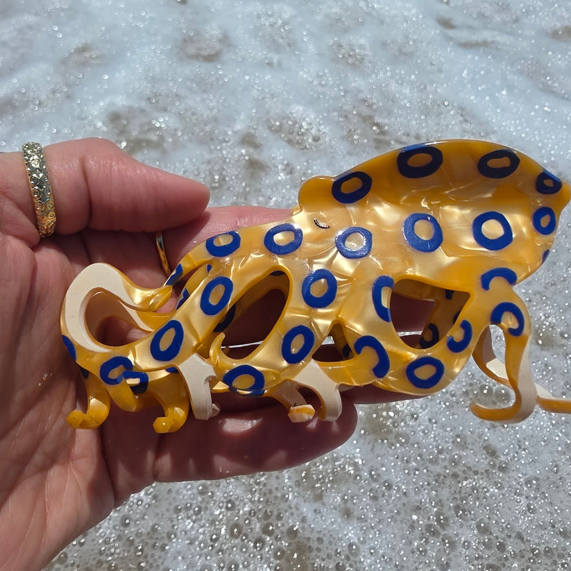 Blue-Ringed Octopus Hair Clip – Kikita Jewelry