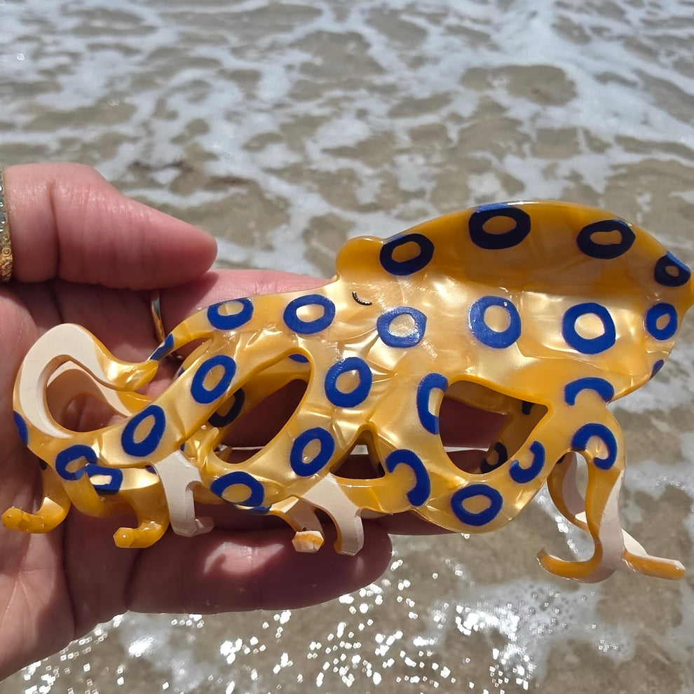 Blue-Ringed Octopus Hair Clip – Kikita Jewelry